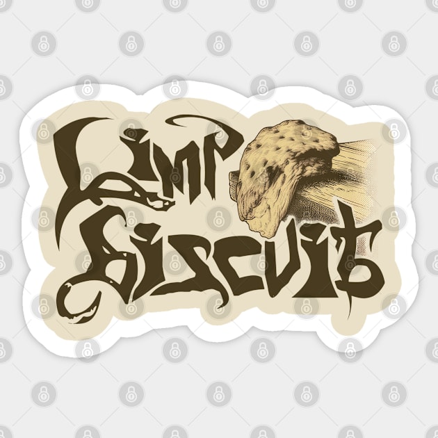 Parody Design Limp Biscuit - Biscuit - Sticker | TeePublic